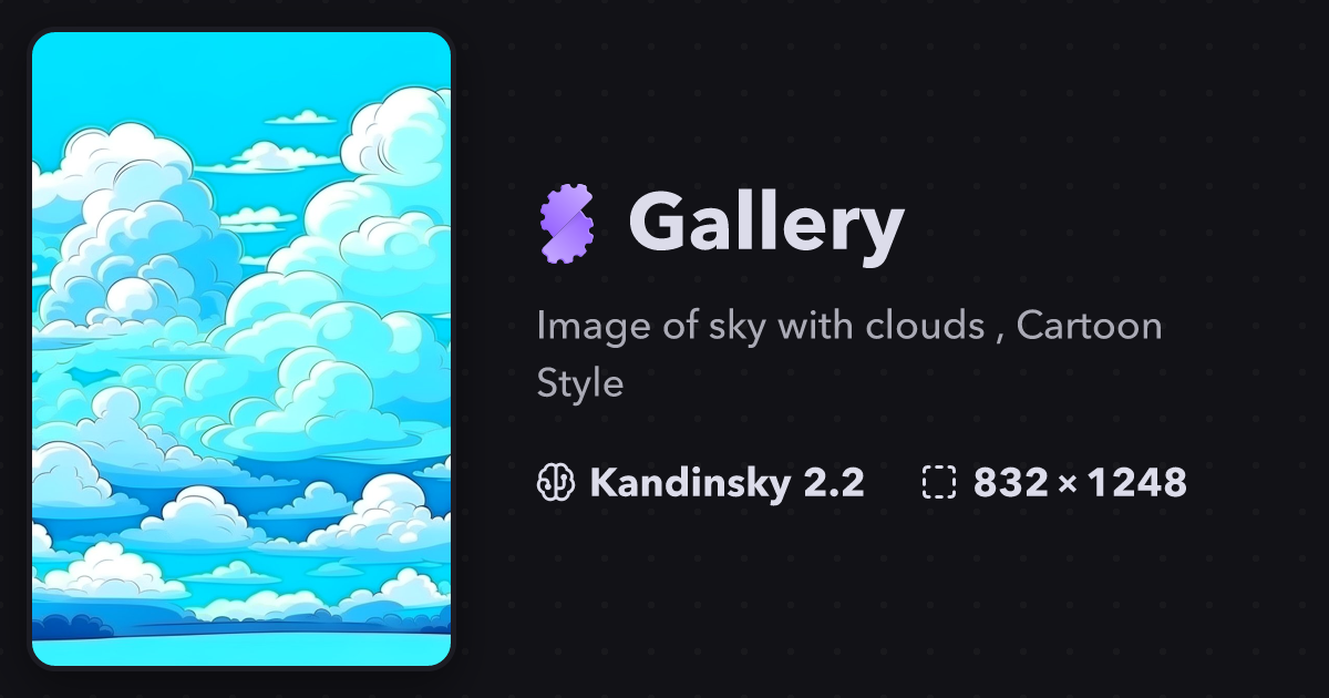 "Image of sky with clouds , Cartoon Style" | Gallery | Stablecog