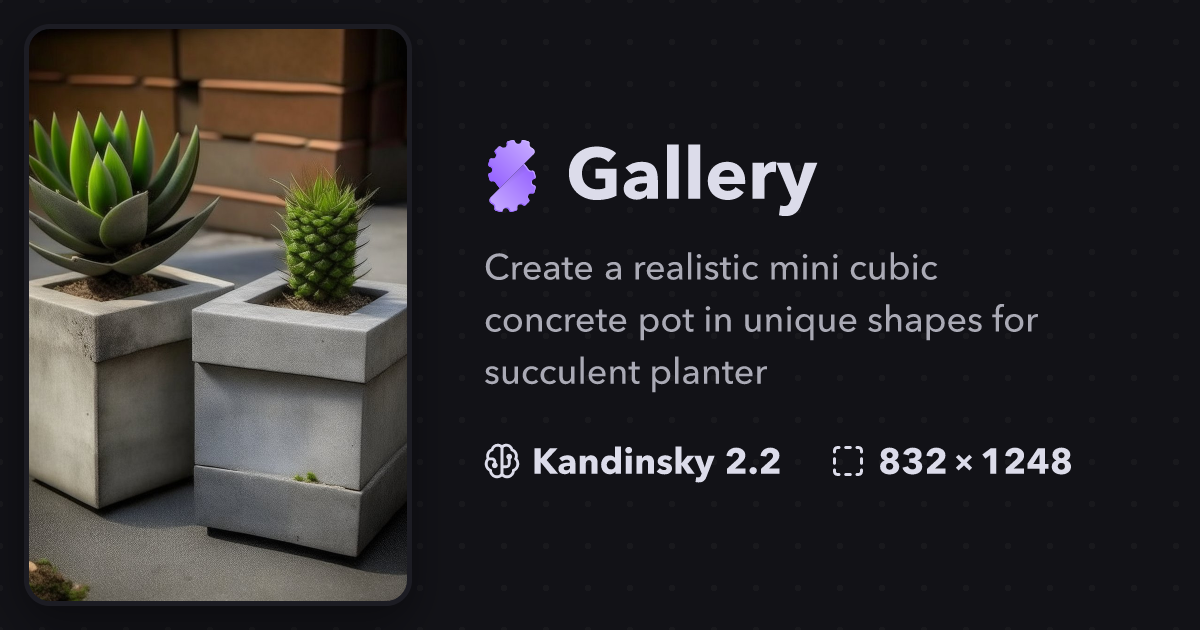 Create a realistic mini cubic concrete pot in uniq... | Gallery