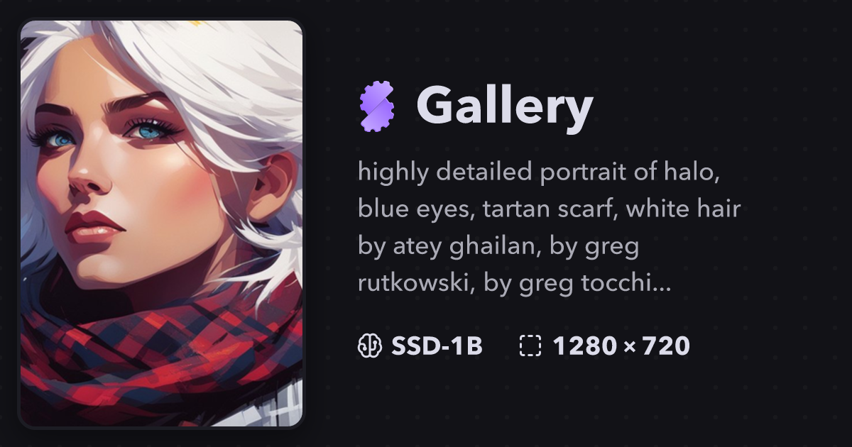 "highly detailed portrait of halo, blu..." | Gallery | Stablecog