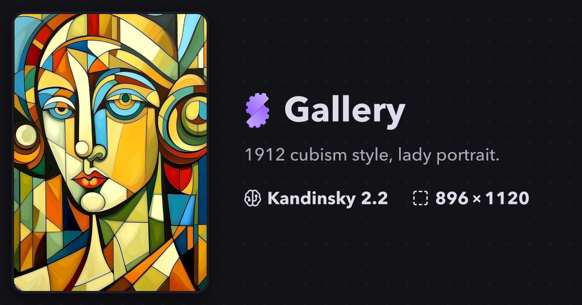 "1912 cubism style, lady portrait." | Gallery | Stablecog