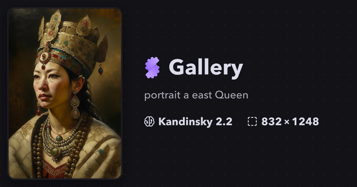 "portrait a east Queen" | Gallery | Stablecog