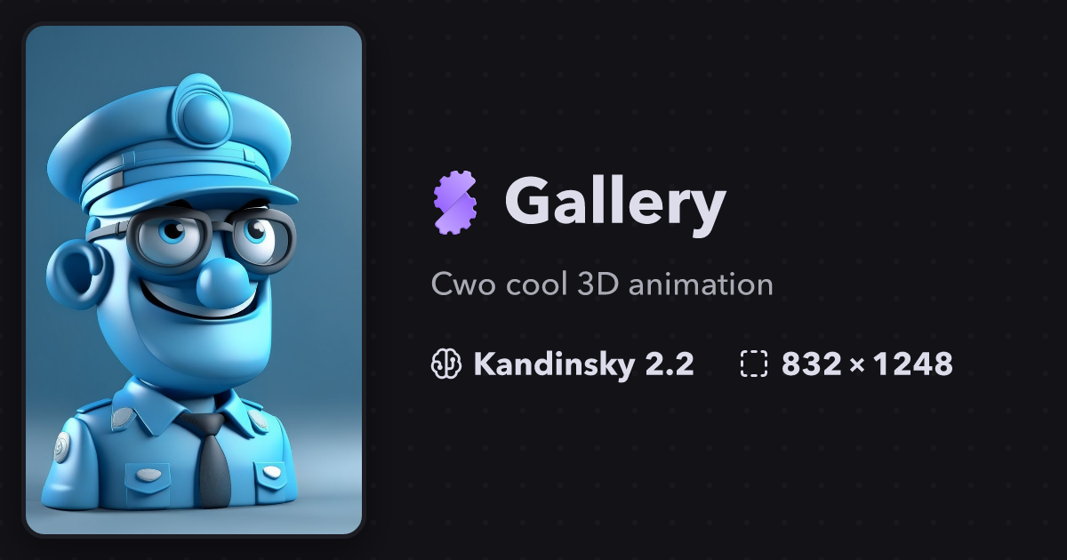 "Cwo cool 3D animation" | Gallery | Stablecog
