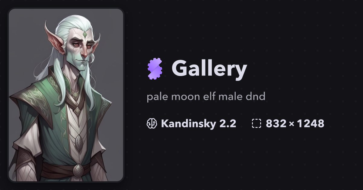 "pale moon elf male dnd" | Gallery | Stablecog
