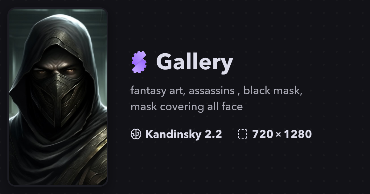 Fantasy art, assassins , black mask, mask covering... | Gallery