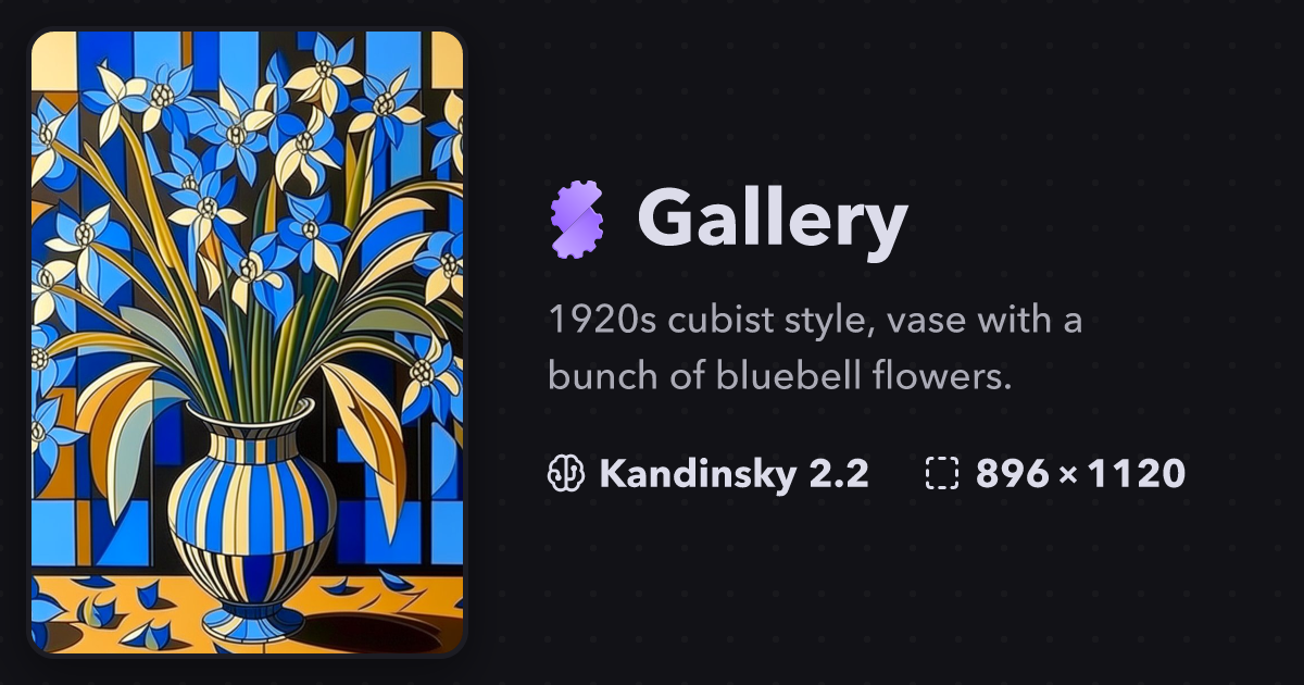 "1920s cubist style, vase with a bunch..." | Gallery | Stablecog