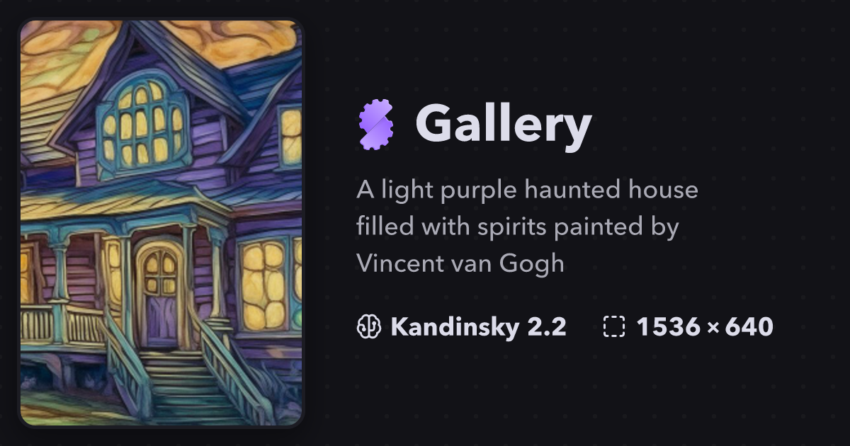 "A light purple haunted house filled w..." | Gallery | Stablecog