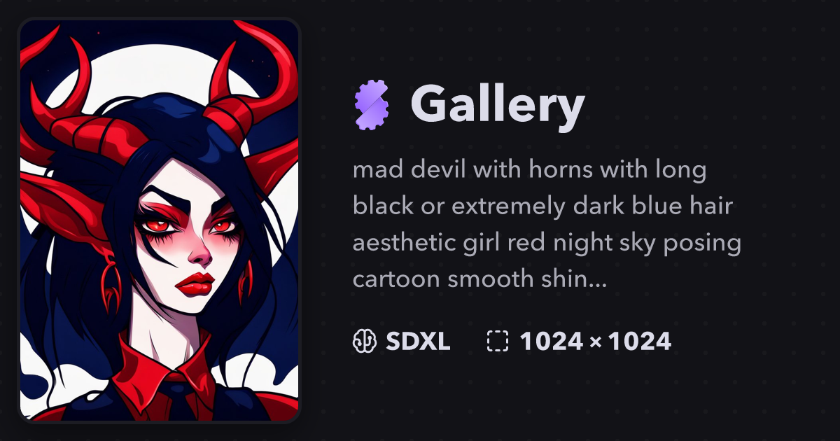 "mad devil with horns with long black ..." | Gallery | Stablecog