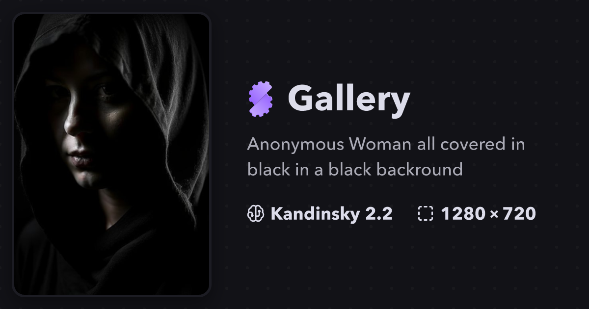 "Anonymous Woman all covered in black ..." | Gallery | Stablecog