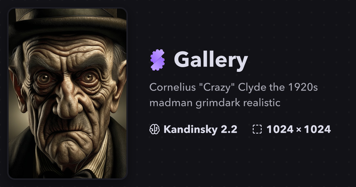 "Cornelius "Crazy" Clyde the 1920s mad..." | Gallery | Stablecog