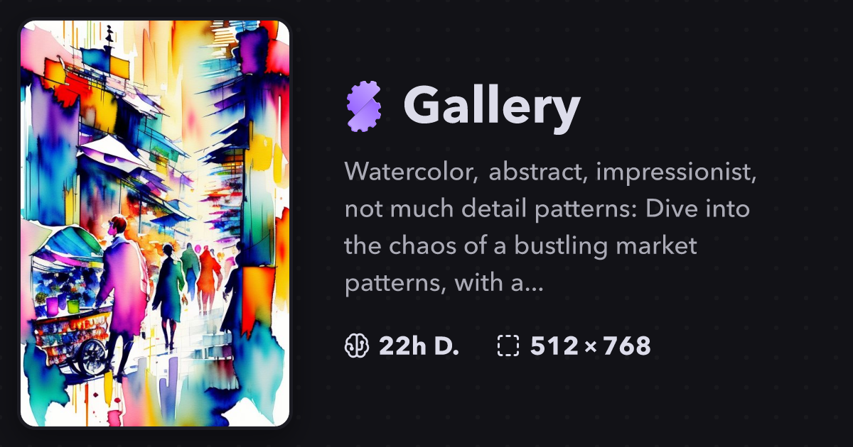 "Watercolor, abstract, impressionist, ..." | Gallery | Stablecog