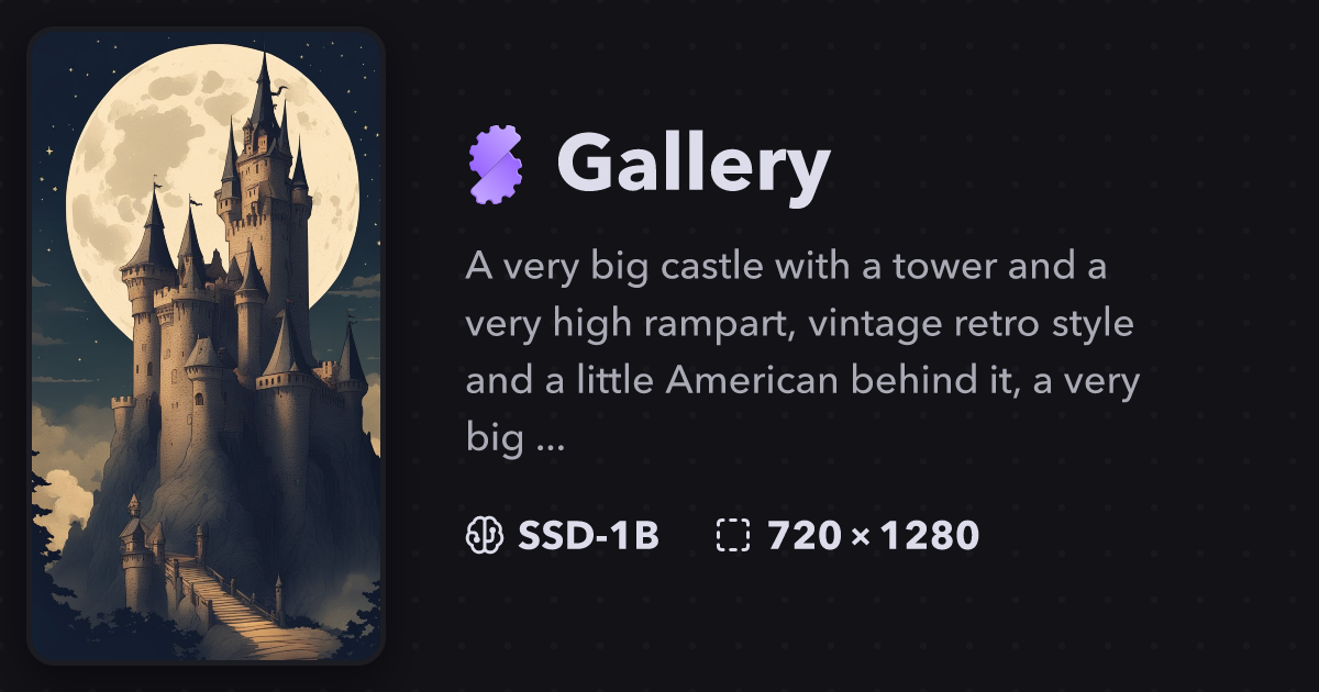 "A very big castle with a tower and a ..." | Gallery | Stablecog