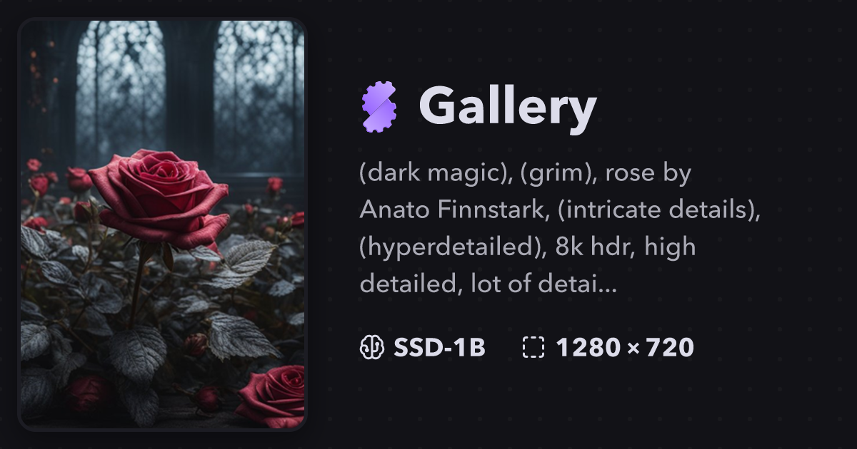 "(dark magic), (grim), rose by Anato F..." | Gallery | Stablecog