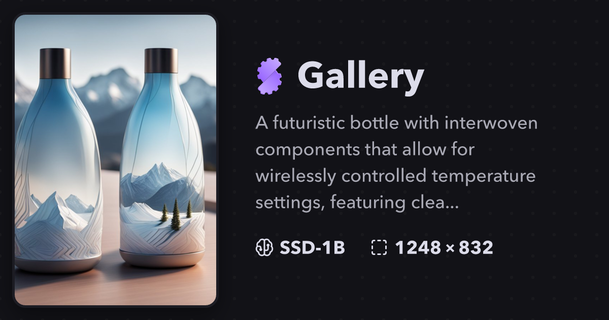 A futuristic bottle with interwoven components tha... | Gallery