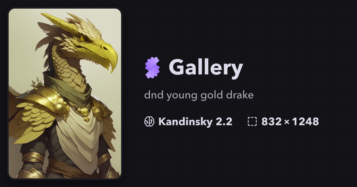 "dnd young gold drake" | Gallery | Stablecog