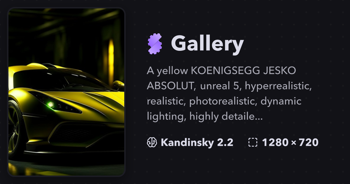 "A yellow KOENIGSEGG JESKO ABSOLUT, un..." | Gallery | Stablecog