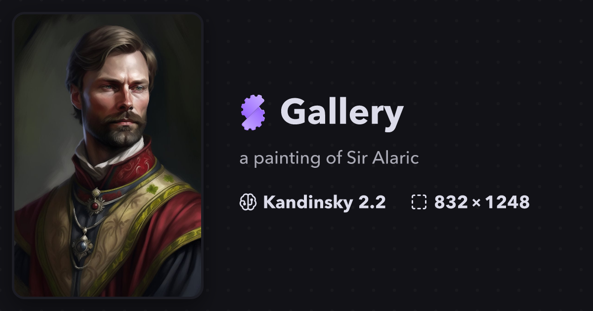 "a painting of Sir Alaric" | Gallery | Stablecog