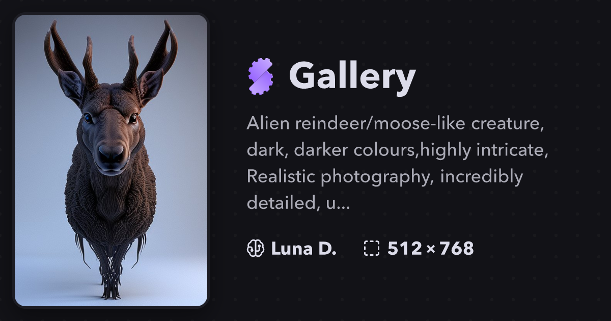 "Alien reindeer/moose-like creature, d..." | Gallery | Stablecog