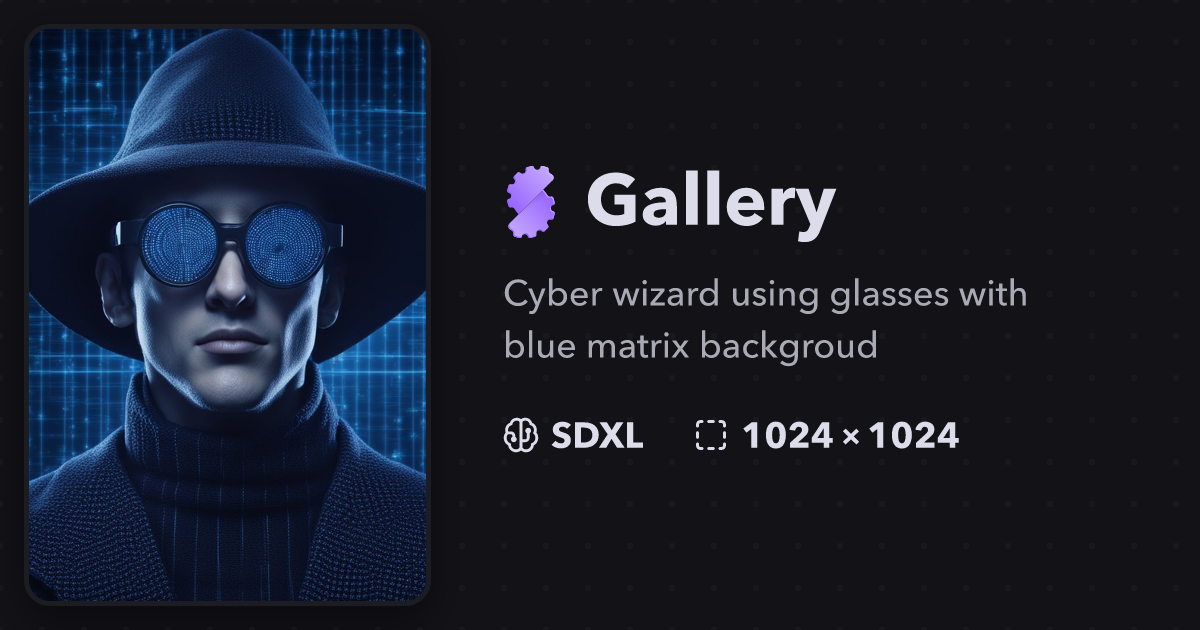 "Cyber wizard using glasses with blue mat..." | Gallery | Stablecog