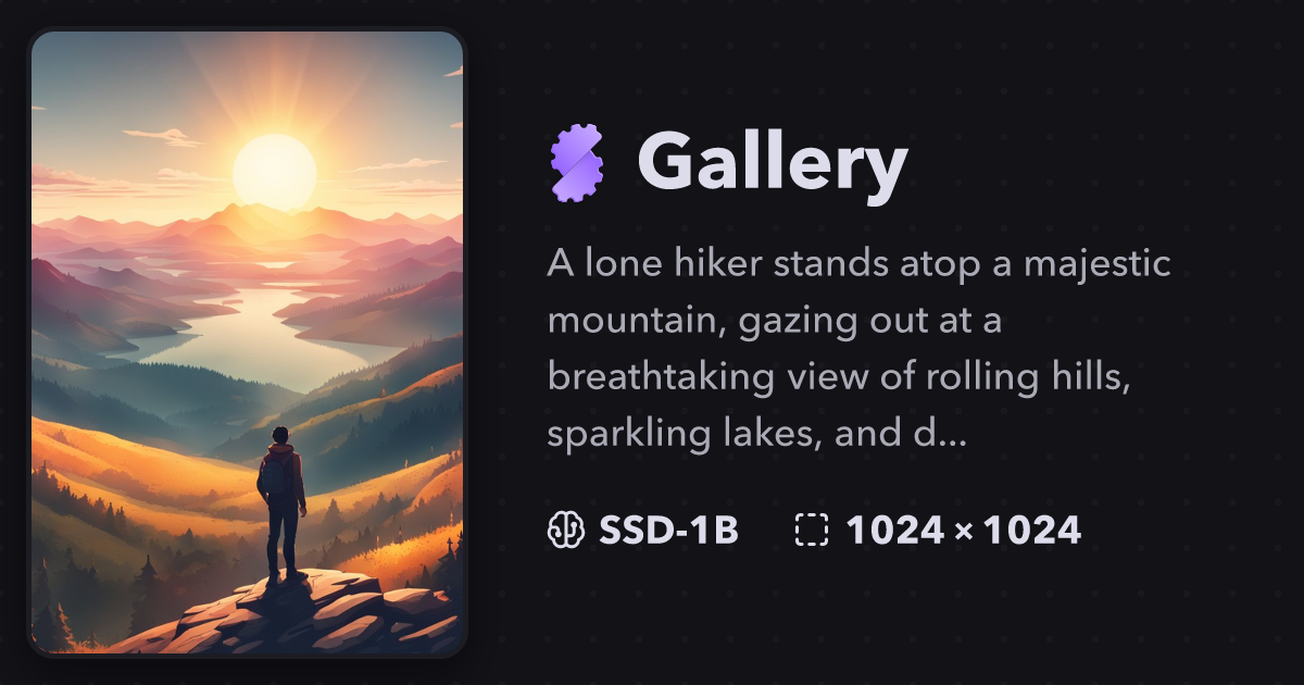 A lone hiker stands atop a majestic mountain, gazi... | Gallery