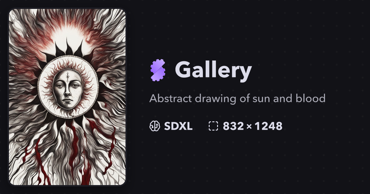 "Abstract drawing of sun and blood" | Gallery | Stablecog