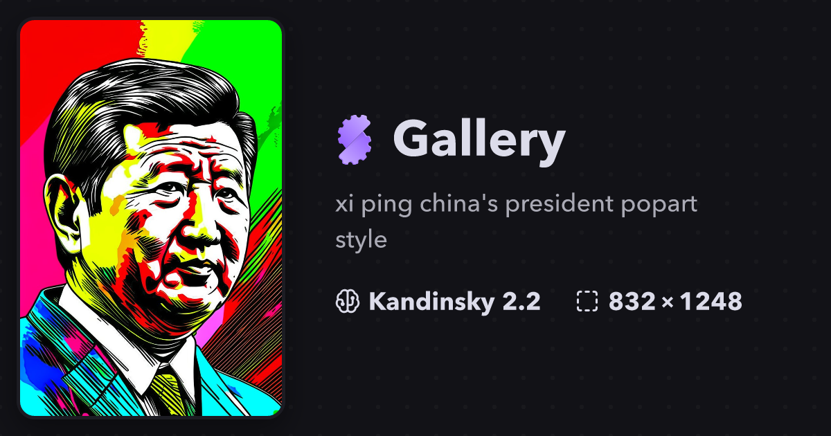 "xi ping china's president popart style" | Gallery | Stablecog
