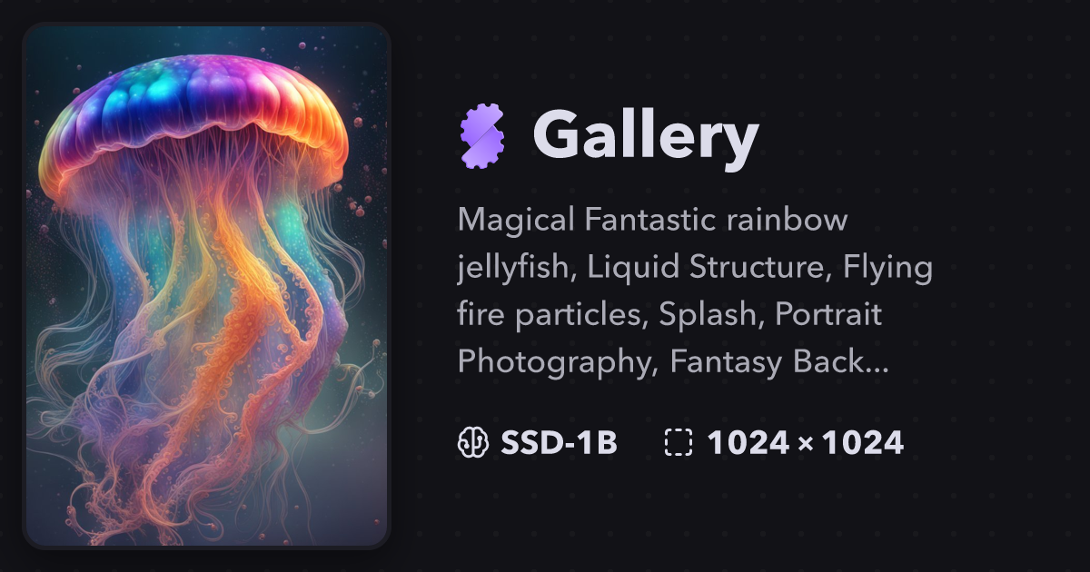 "Magical Fantastic rainbow jellyfish, Liq..." | Gallery | Stablecog