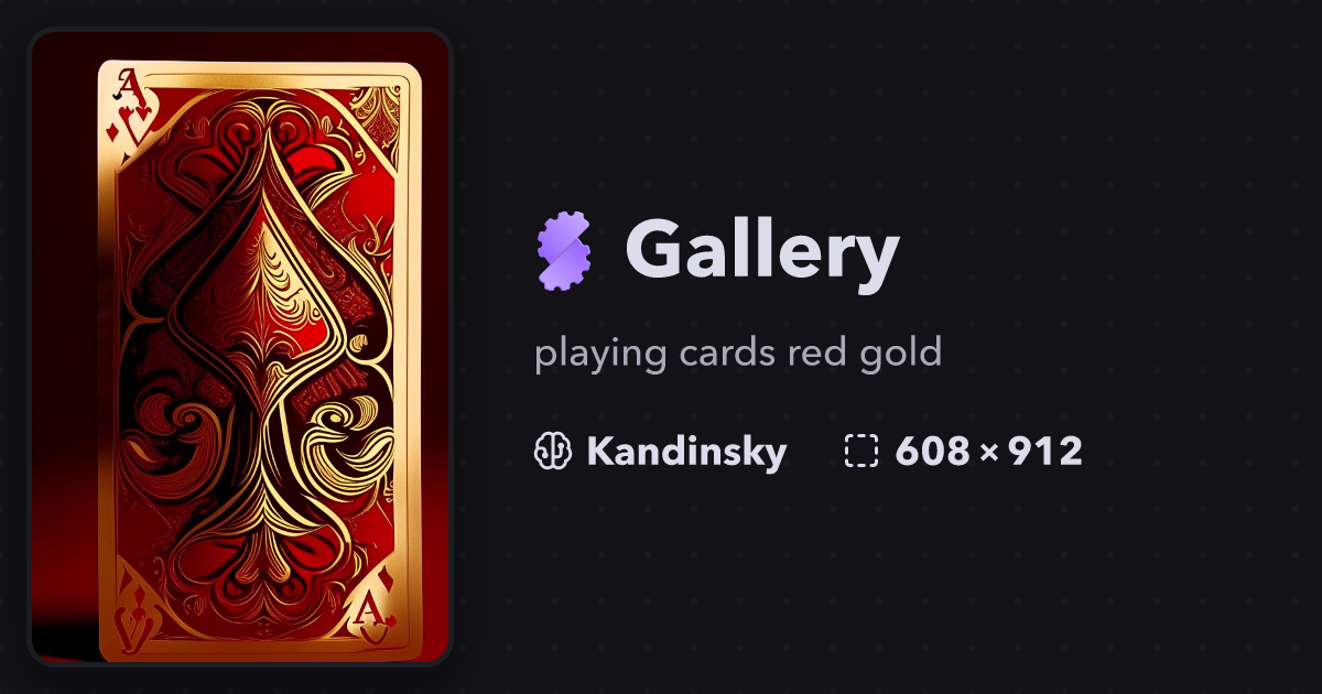 Playing cards red gold | Gallery