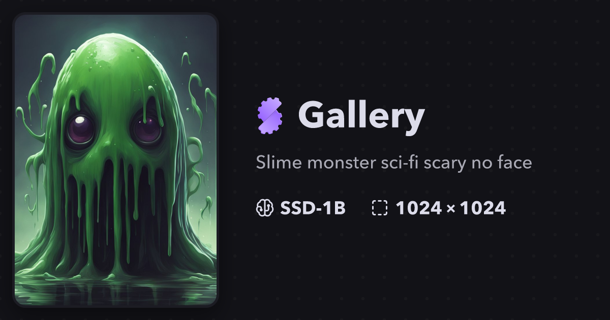 "Slime monster sci-fi scary no face" | Gallery | Stablecog