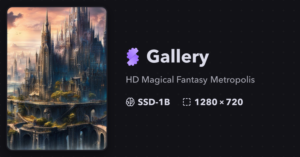 "HD Magical Fantasy Metropolis" | Gallery | Stablecog