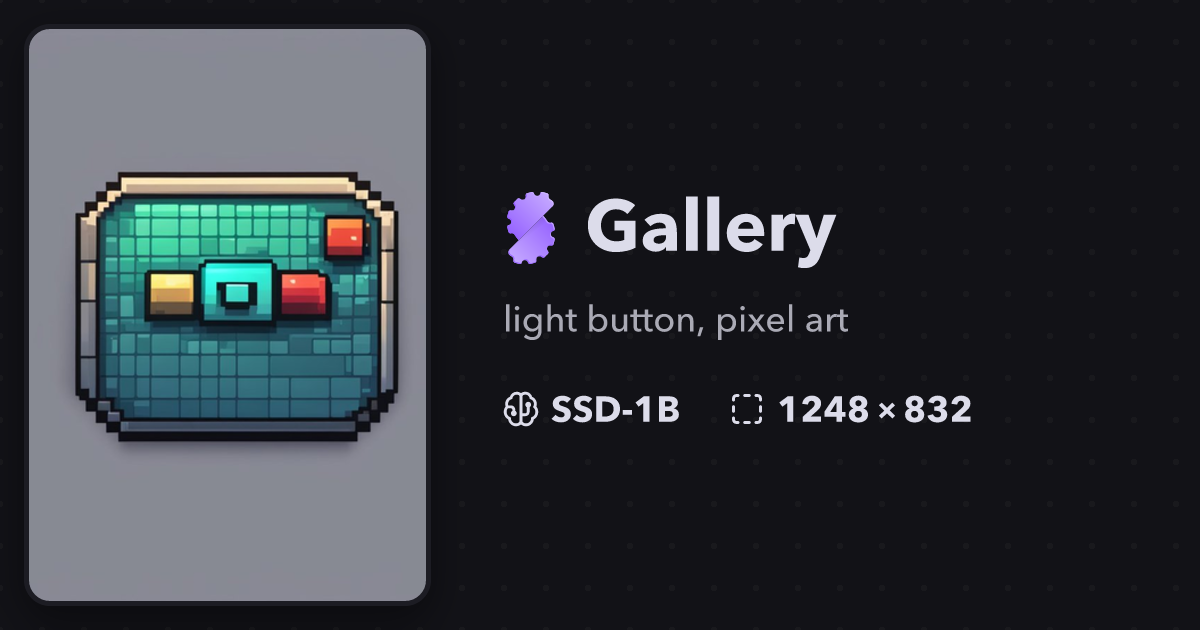 "light button, pixel art" | Gallery | Stablecog