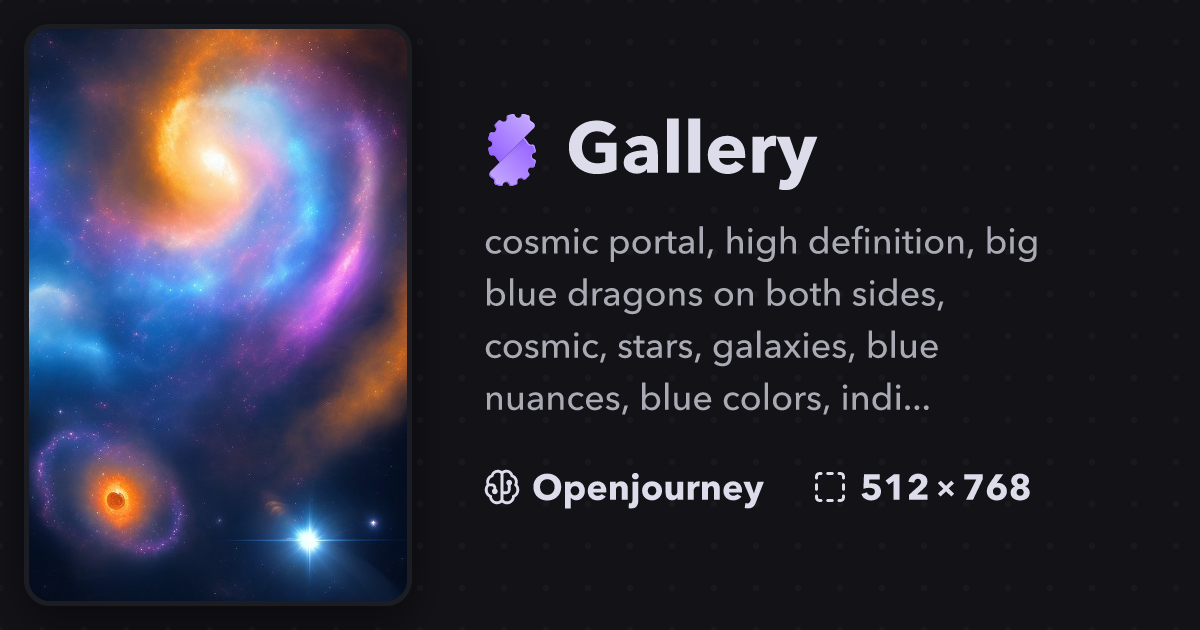 "cosmic portal, high definition, big b..." | Gallery | Stablecog