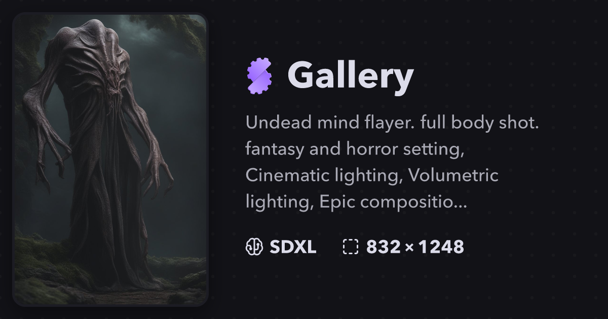 "Undead mind flayer. full body shot. f..." | Gallery | Stablecog