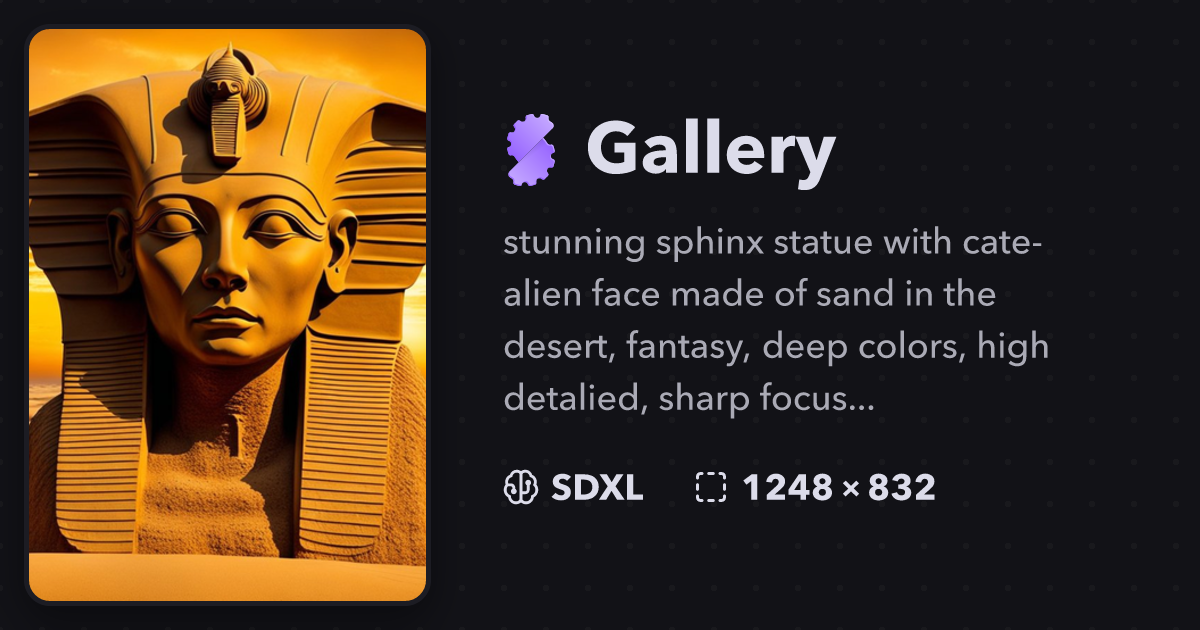 "stunning sphinx statue with cate-alie..." | Gallery | Stablecog