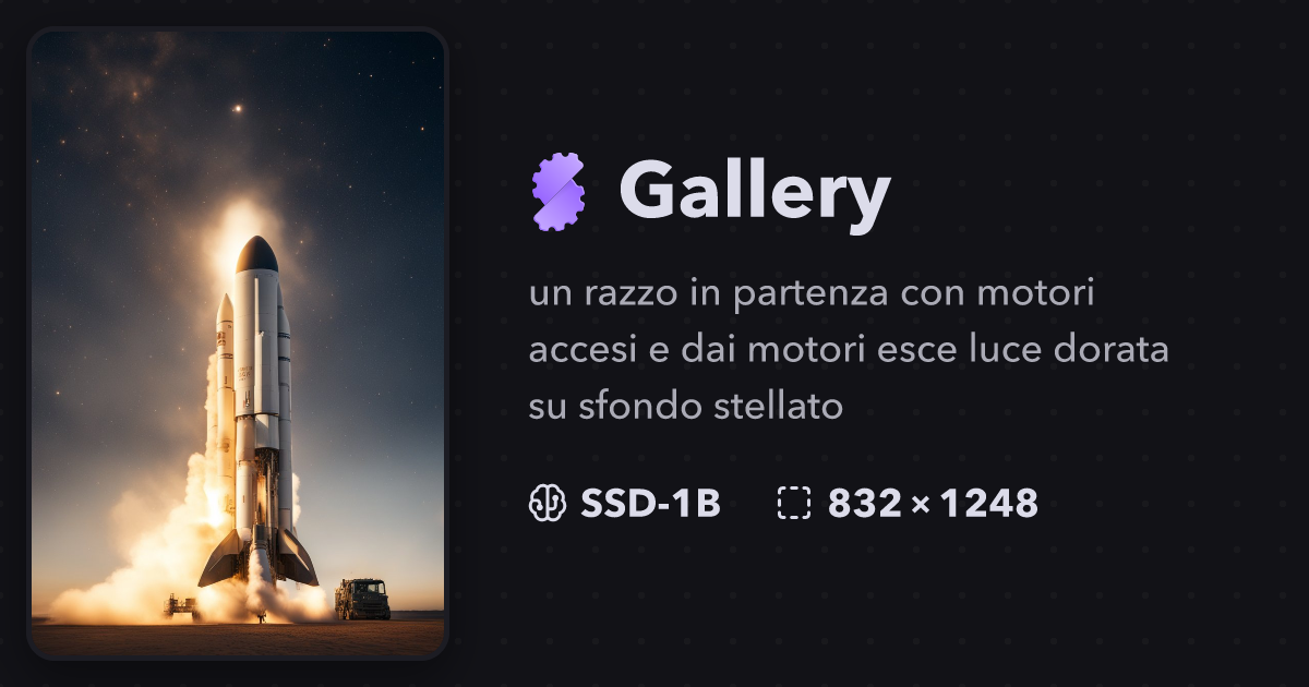 "un razzo in partenza con motori acces..." | Gallery | Stablecog