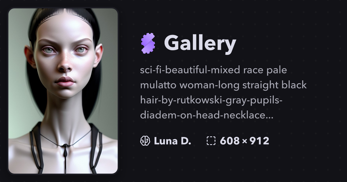 "sci-fi-beautiful-mixed race pale mula..." | Gallery | Stablecog