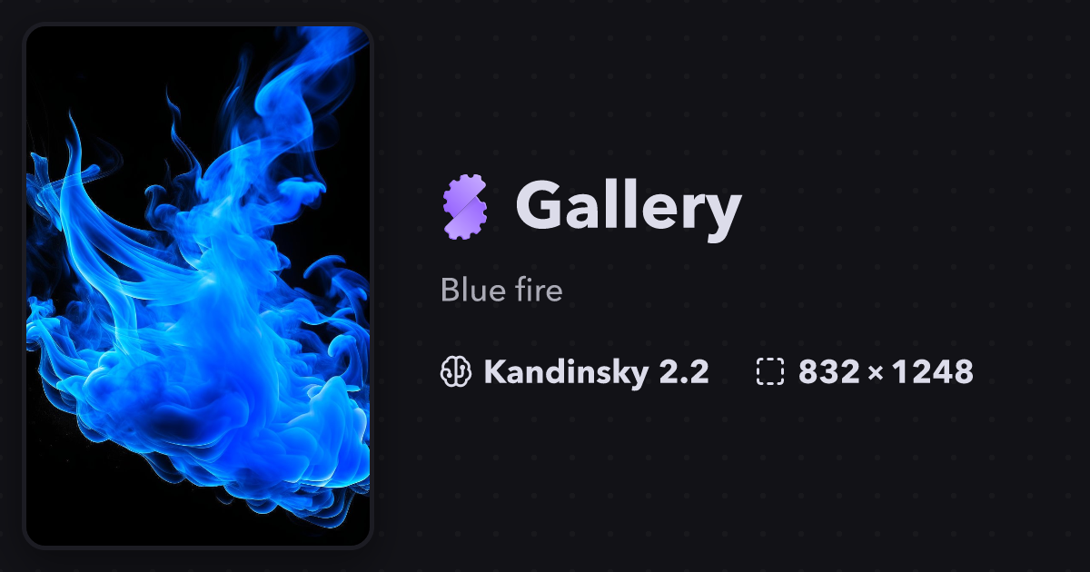 "Blue fire" | Gallery | Stablecog