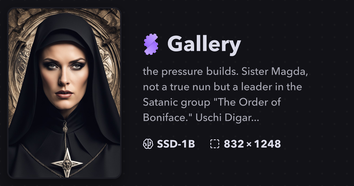 "the pressure builds. Sister Magda, no..." | Gallery | Stablecog
