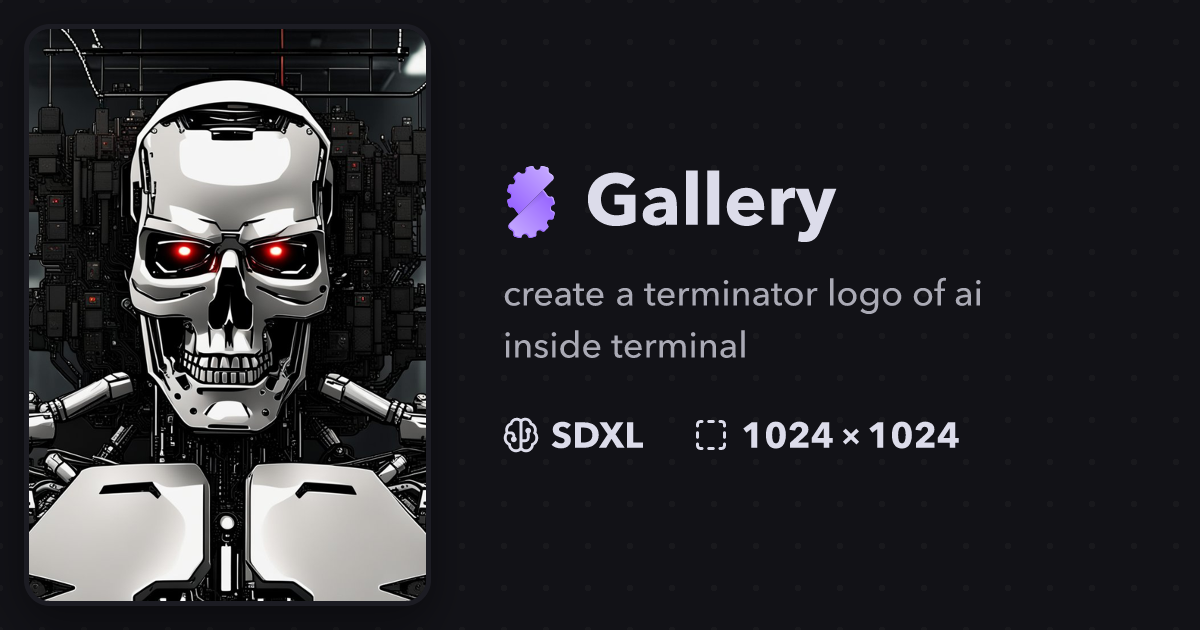 "create a terminator logo of ai inside..." | Gallery | Stablecog