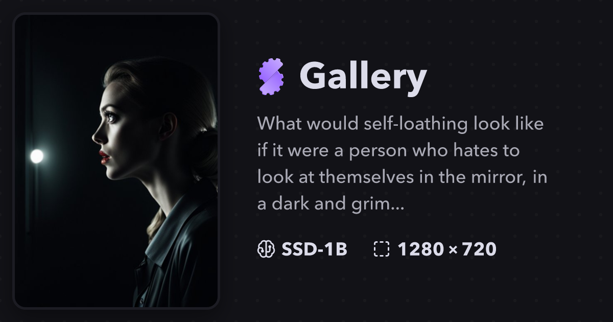 "What would self-loathing look like if..." | Gallery | Stablecog