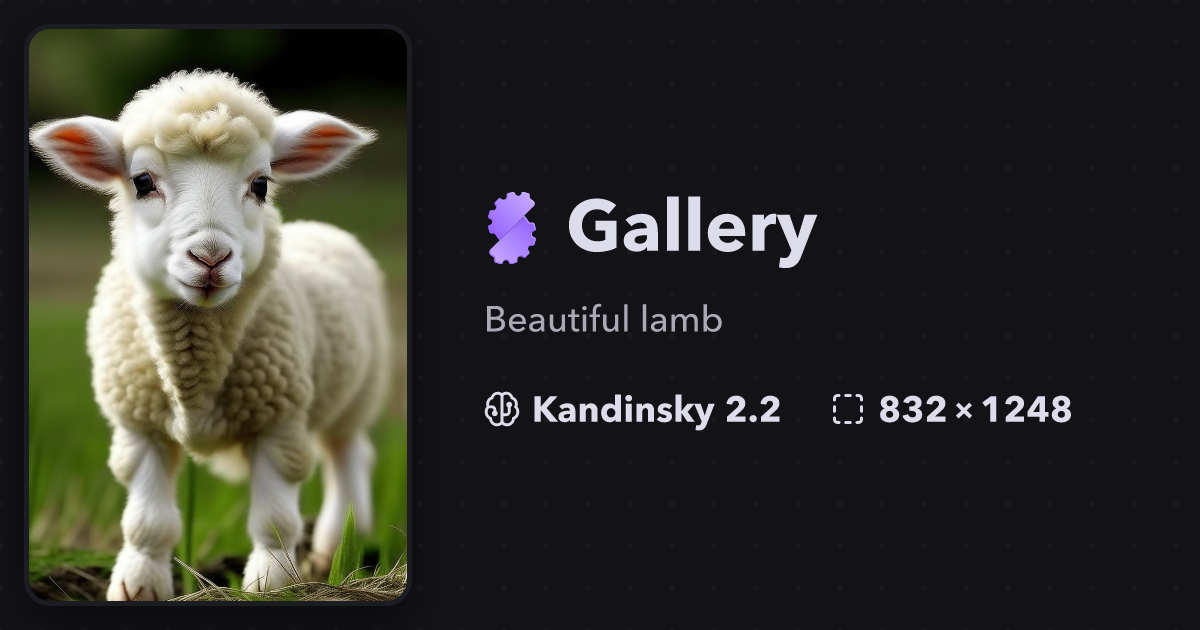 "Beautiful lamb" | Gallery | Stablecog