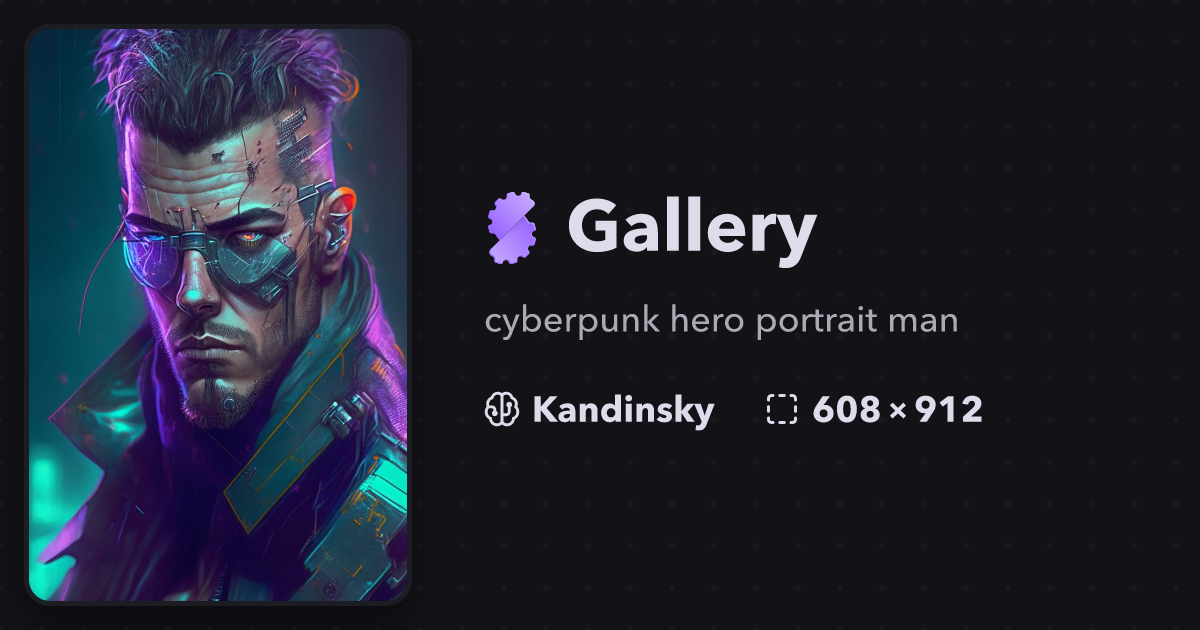 "cyberpunk hero portrait man" | Gallery | Stablecog