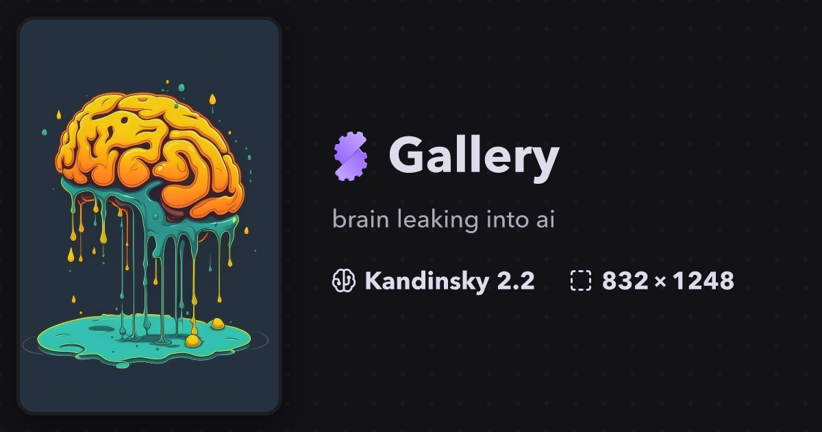 "brain leaking into ai" | Gallery | Stablecog