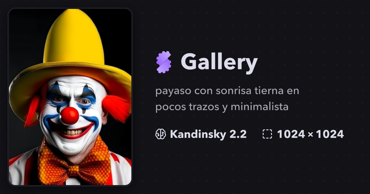 "payaso con sonrisa tierna en pocos tr..." | Gallery | Stablecog