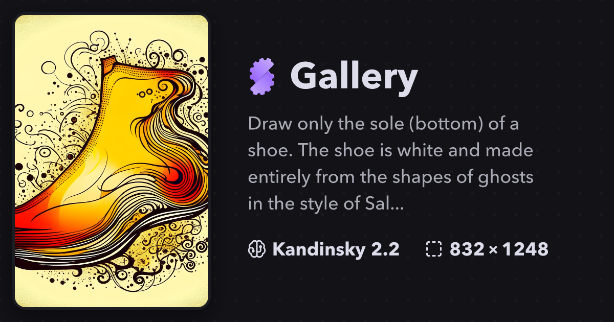 "Draw only the sole (bottom) of a shoe..." | Gallery | Stablecog