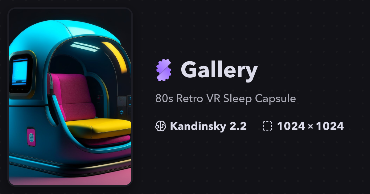 "80s Retro VR Sleep Capsule" | Gallery | Stablecog