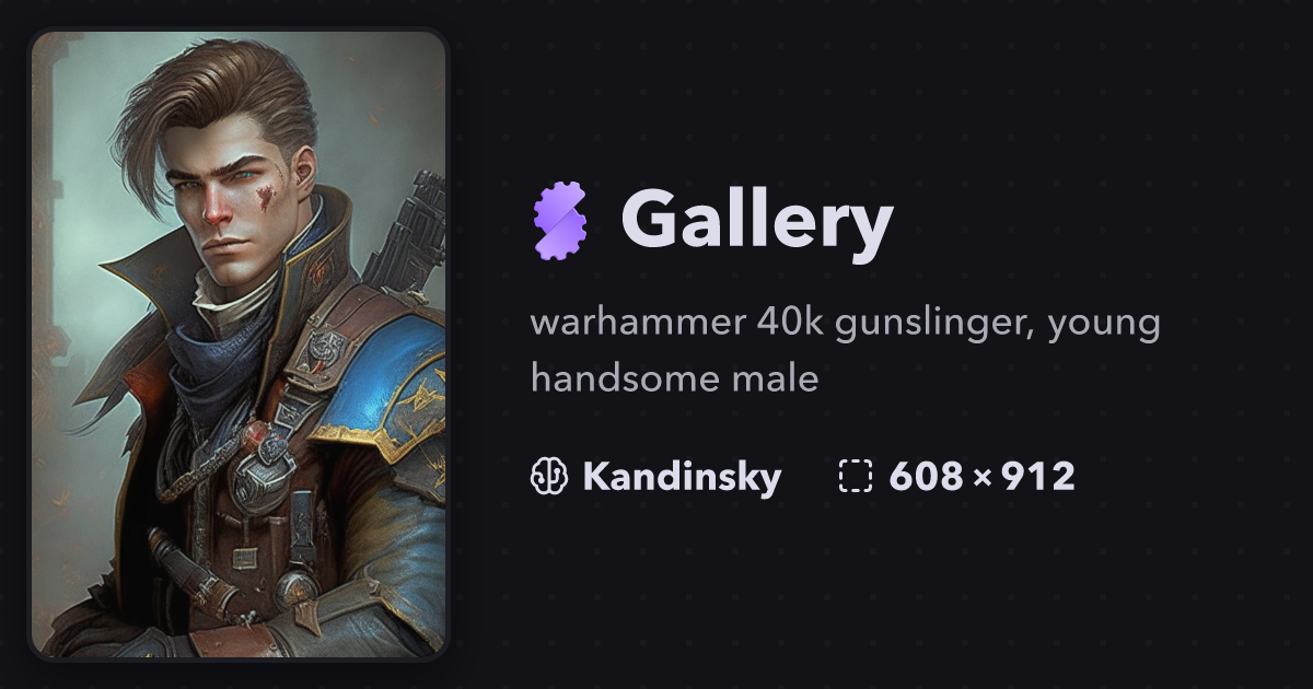 "warhammer 40k gunslinger, young hands..." | Gallery | Stablecog
