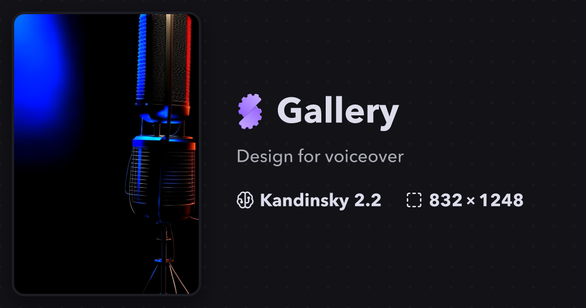 "Design for voiceover" | Gallery | Stablecog