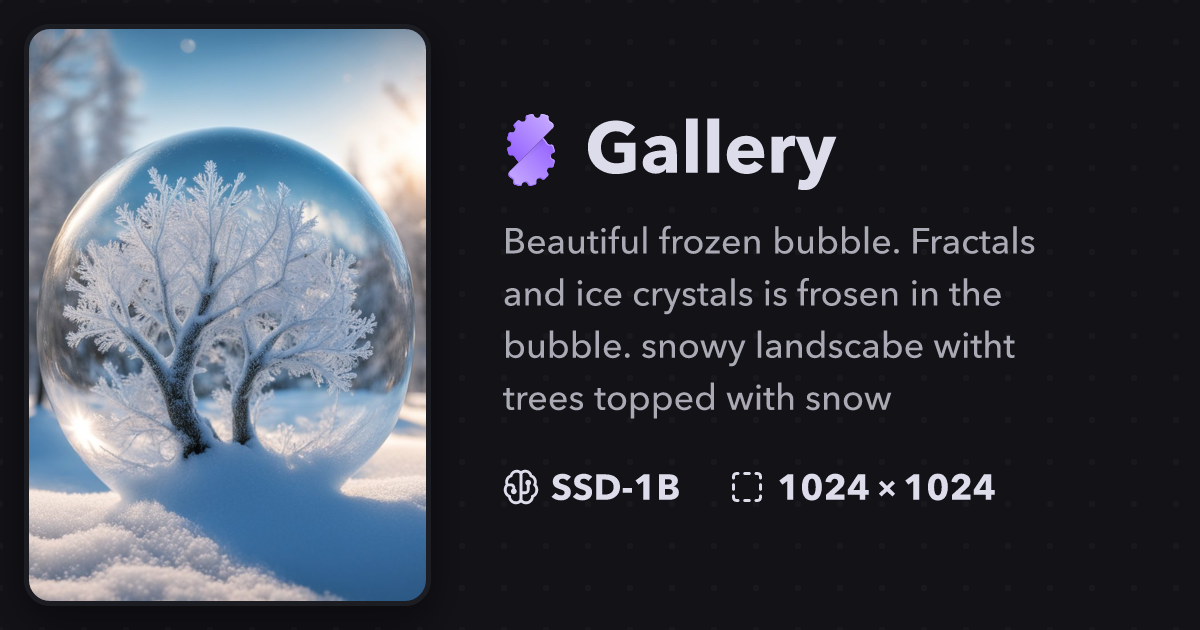 "Beautiful frozen bubble. Fractals and..." | Gallery | Stablecog