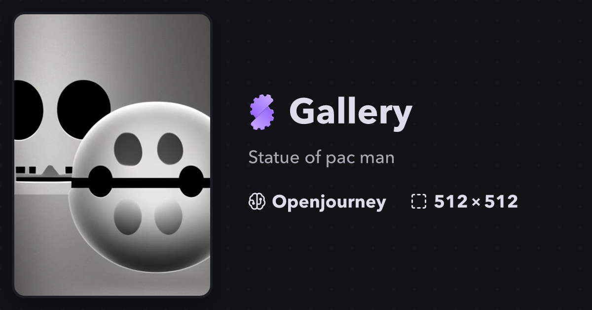 "Statue of pac man" | Gallery | Stablecog