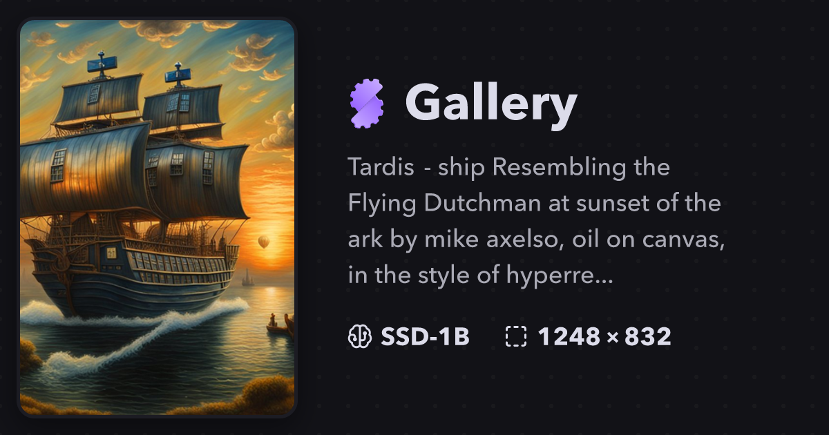 "Tardis - ship Resembling the Flying D..." | Gallery | Stablecog